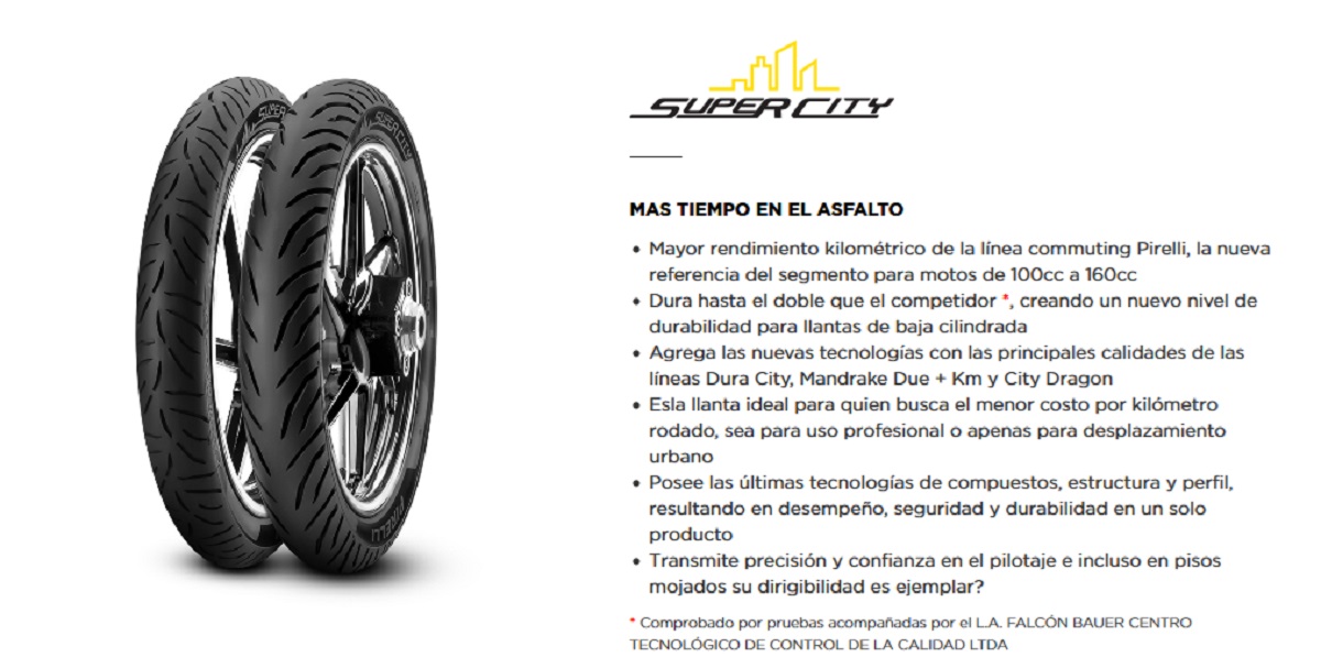 Cubierta Pirelli Super City Tt 80/100 - 14 Trasera Urbana - Motoshop Respuestos y Accesorios