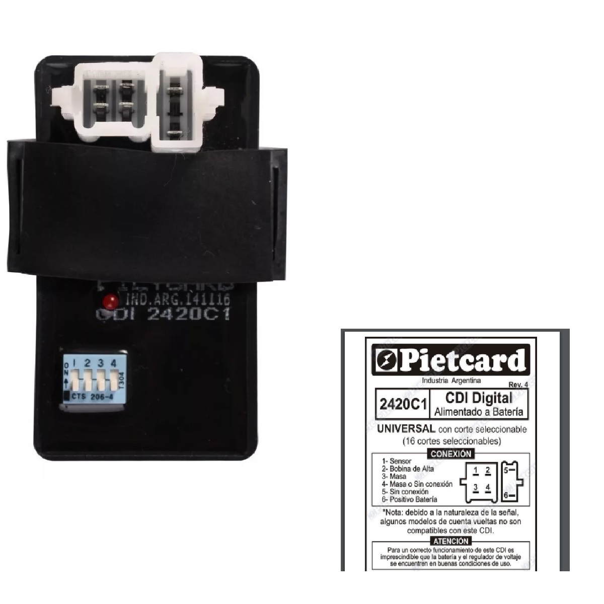 Cdi Digital Alimentado A Bateria Universal Cg Sapucai 16 Cortes ...