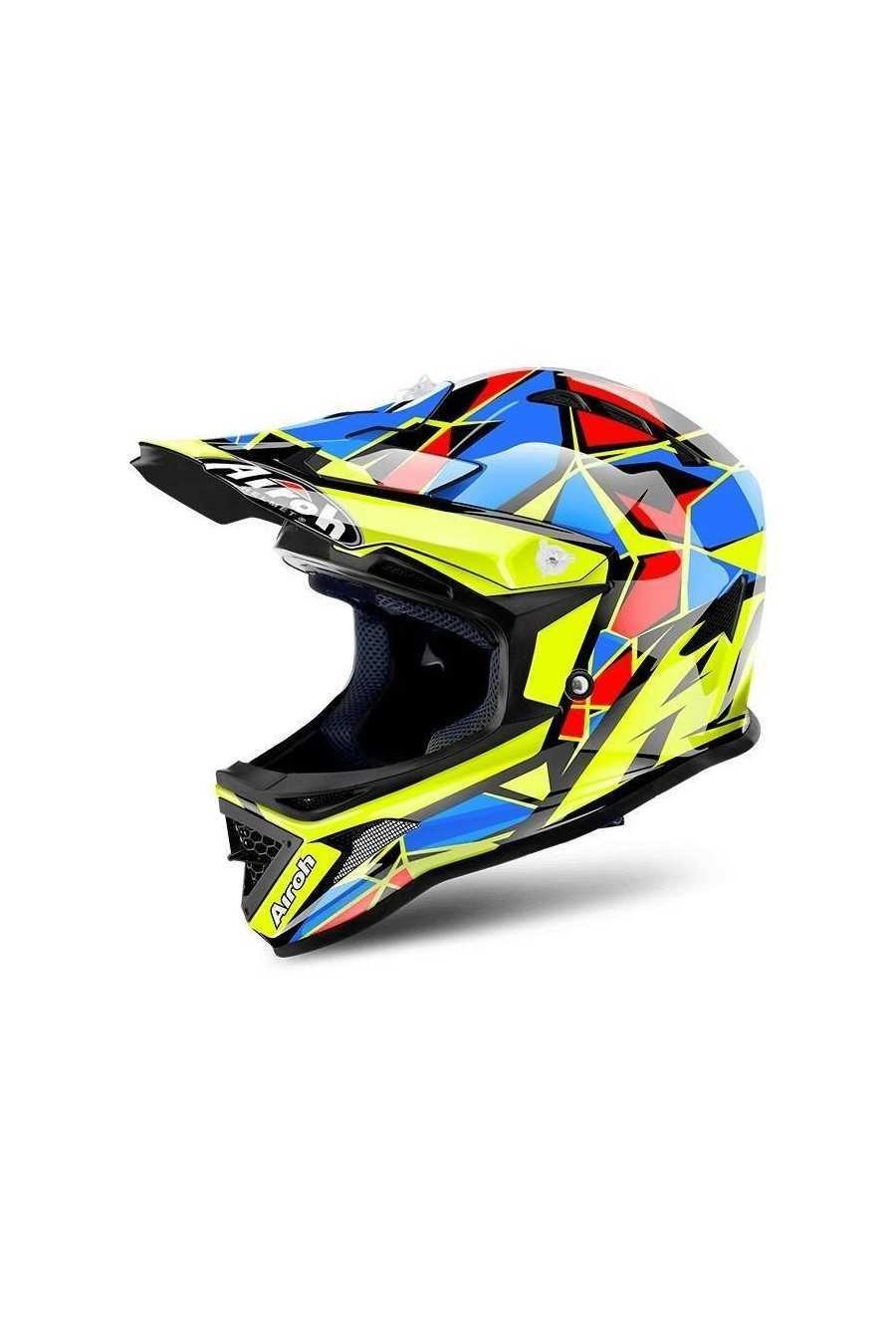Casco Cross Niño Airoh Archer Chief Azul - Motoshop Respuestos y Accesorios